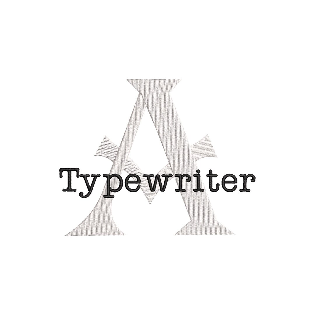 Algerian and Typwriter Duo Script Font Embroidery Machine Design, 6 ...