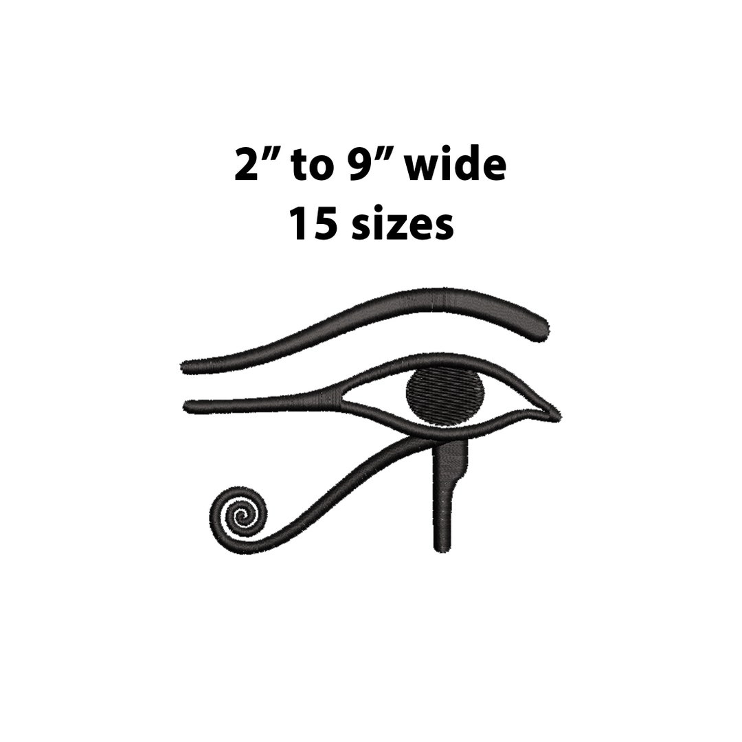Mini to Large Ancient Egyptian Eye Embroidery Design, 15 Sizes, Satin ...