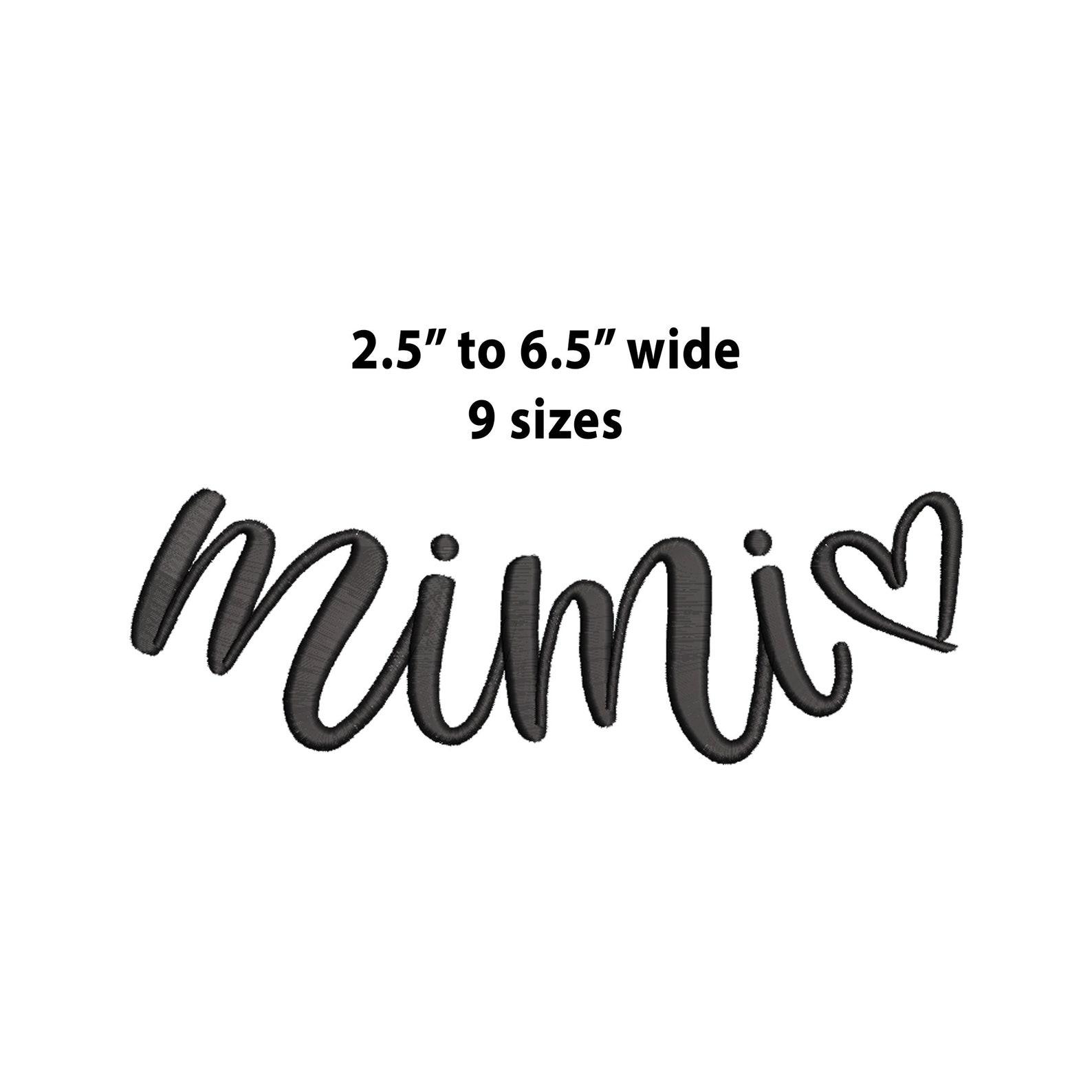 Curved Mimi Embroidery Design, 9 Sizes, Curved Mimi Collar Machine ...