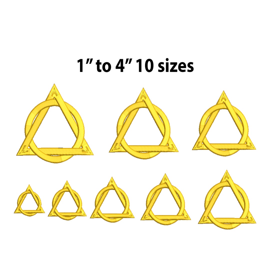 Mini Holy Trinity Triangle Circle Embroidery Design, 10 Sizes, Trinity ...
