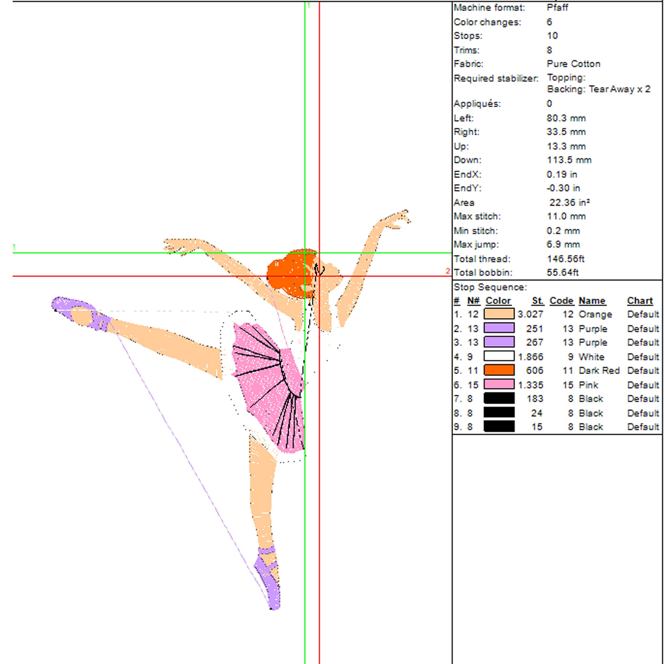Ballerina Machine Embroidery Design 2 Sizes Ballet - Etsy
