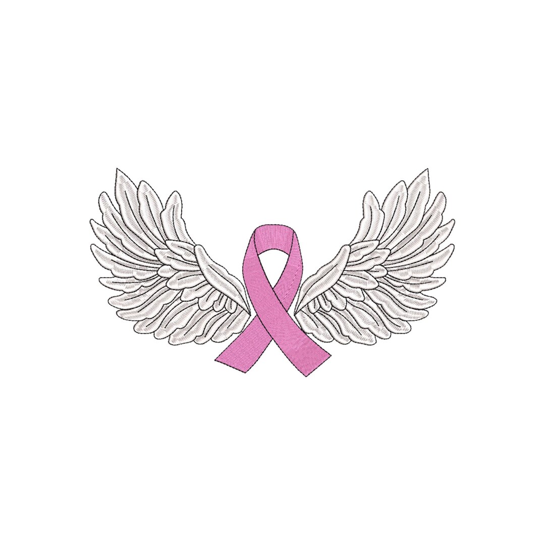 Cancer Awareness Ribbon Wings Machine Embroidery Design, 16 Sizes ...