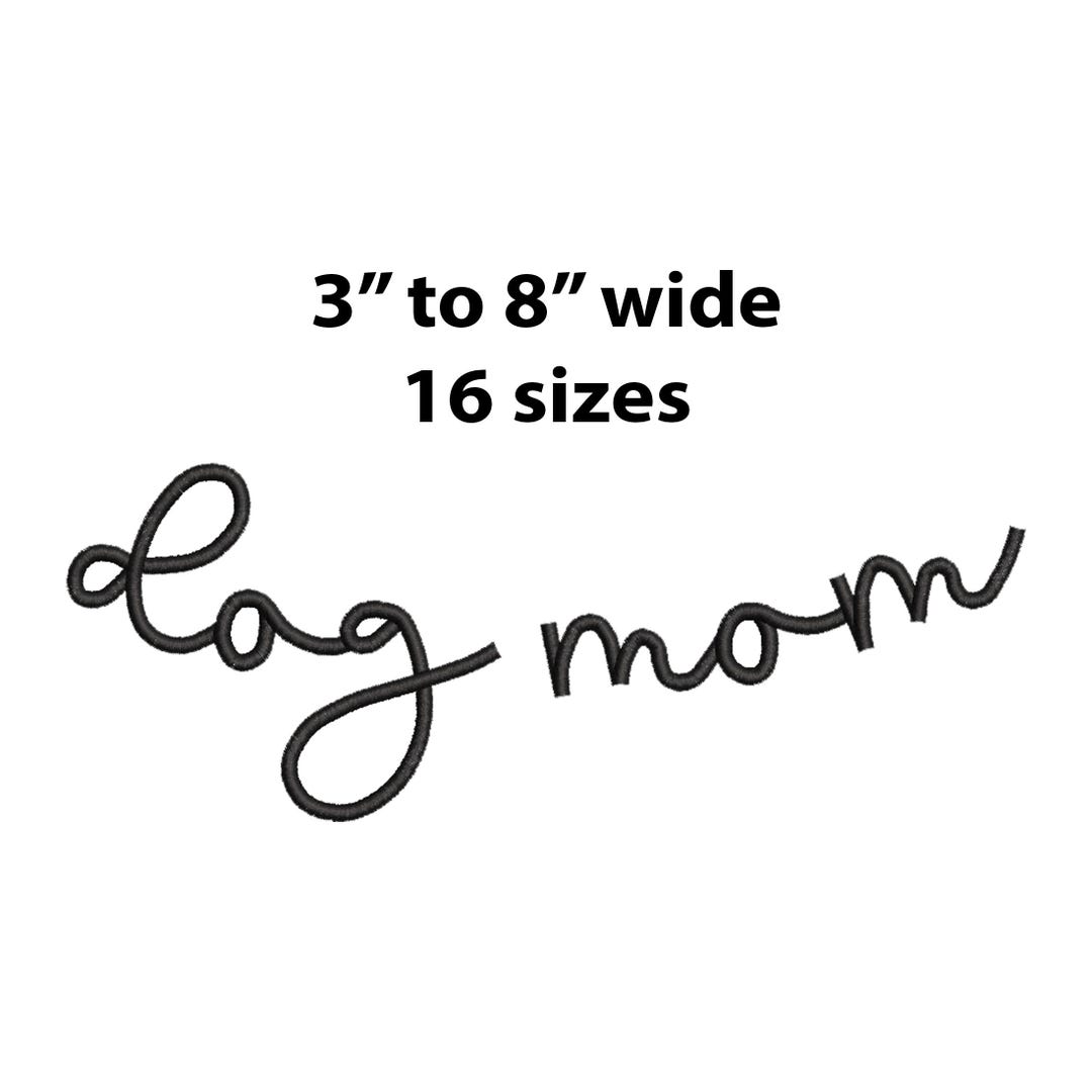 Curved Dog Mom Embroidery Design, 16 Sizes, Collar Dog Mom Machine ...