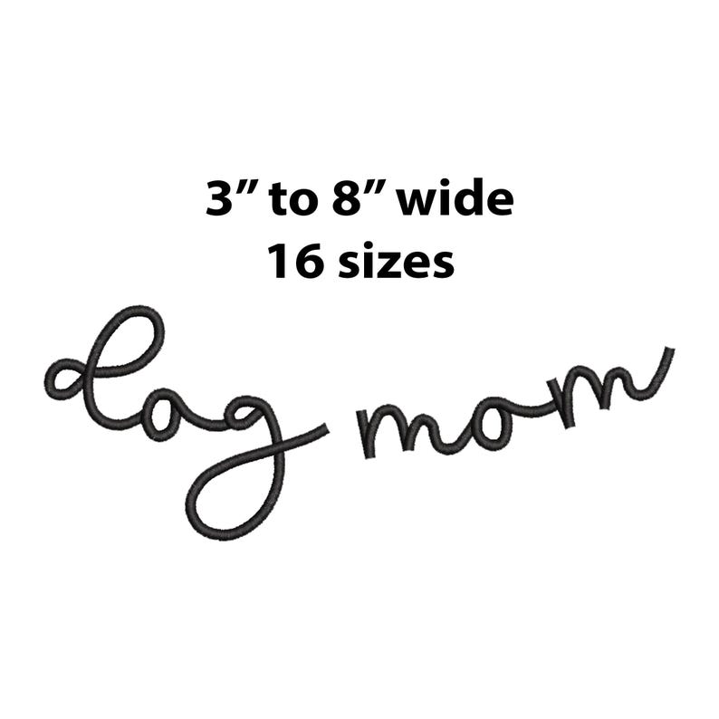 Curved Dog Mom Embroidery Design, 16 Sizes, Collar Dog Mom Machine ...