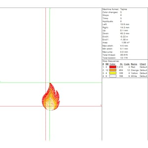 Mini Fire Flame Embroidery Design File, 10 Sizes, Fire Machine ...