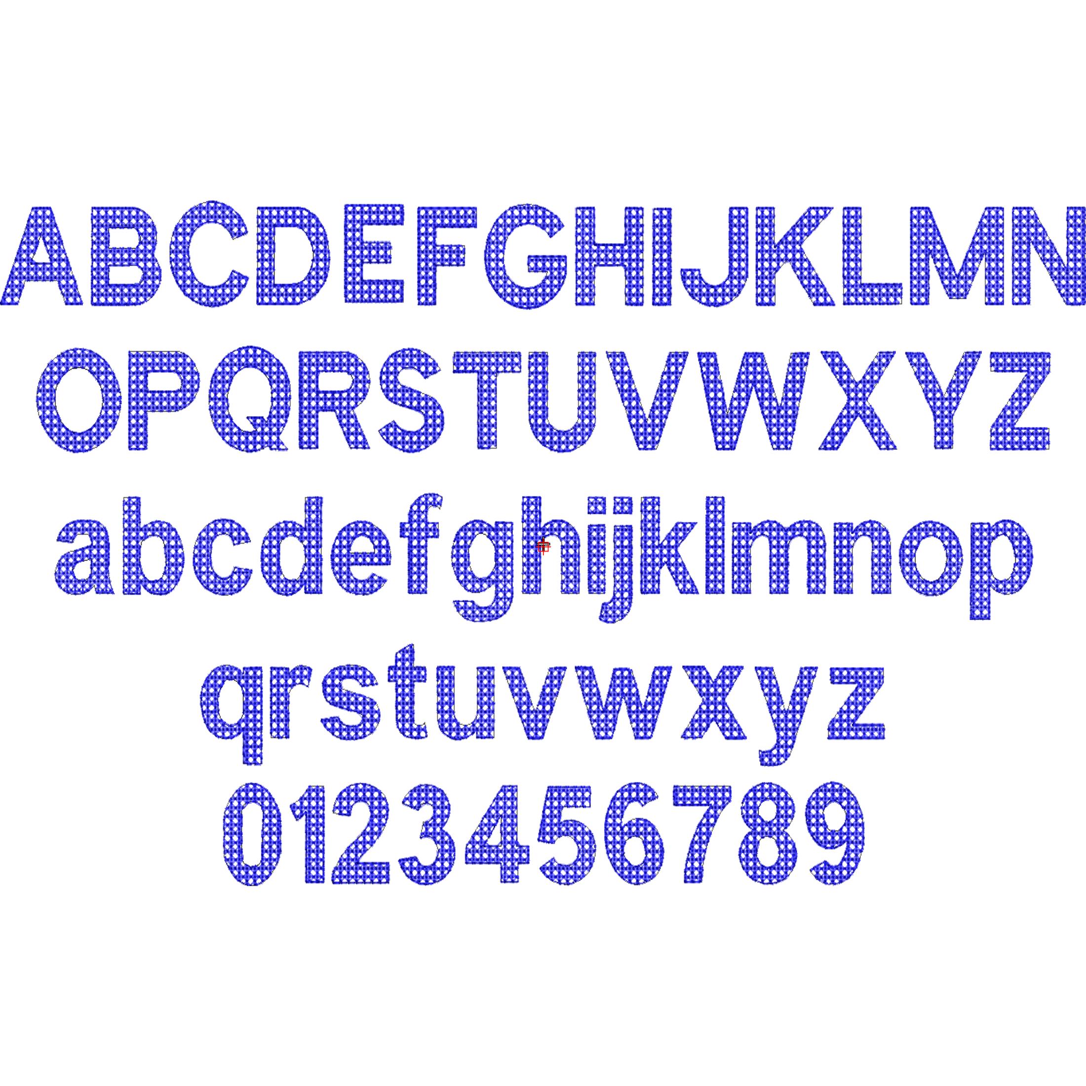 Embossed Alphabet Embroidery, Monogram Towel Font, 8 Size, A-Z & 0-9 ...