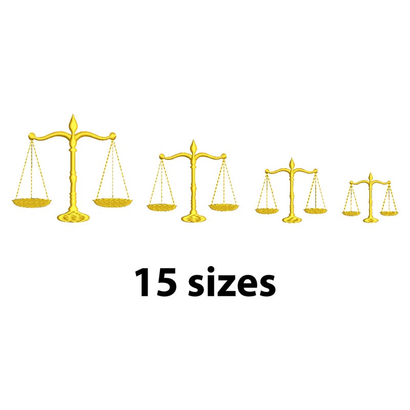 Lawyer Scale Embroidery - Etsy