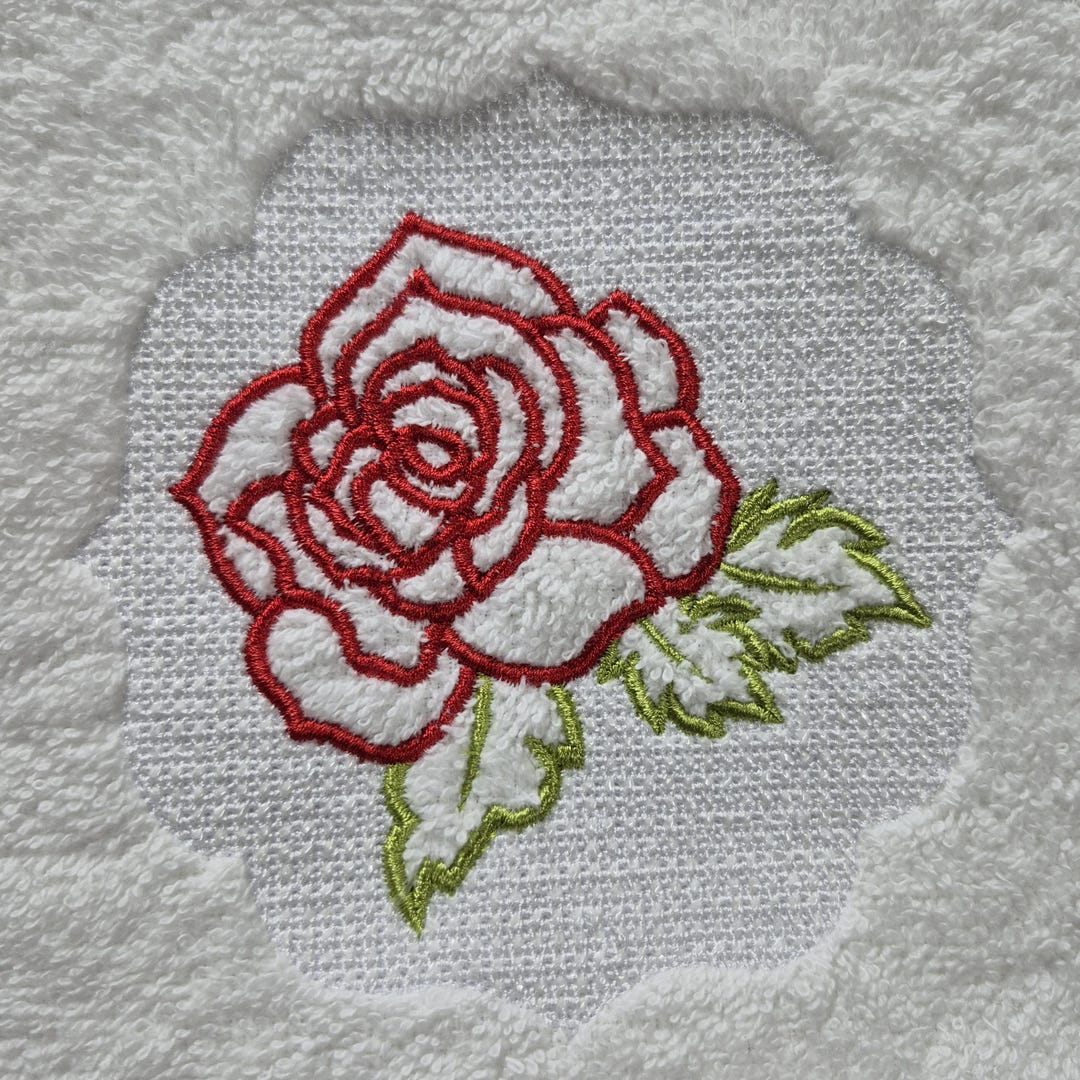 Embossed Rose Embroidery Design, 17 Sizes, Rose Machine Embroidery ...