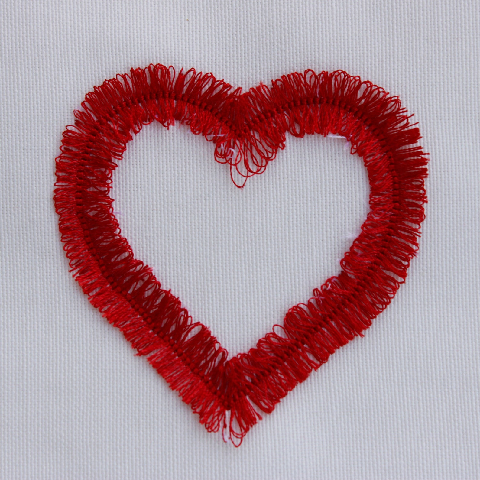 Fluffy Fringed Valentine Heart Machine Embroidery Design, 10 Size ...