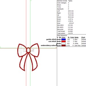 8 Bow Bundle, Side Seam Bow Applique Machine Embroidery Design, Min 10 ...