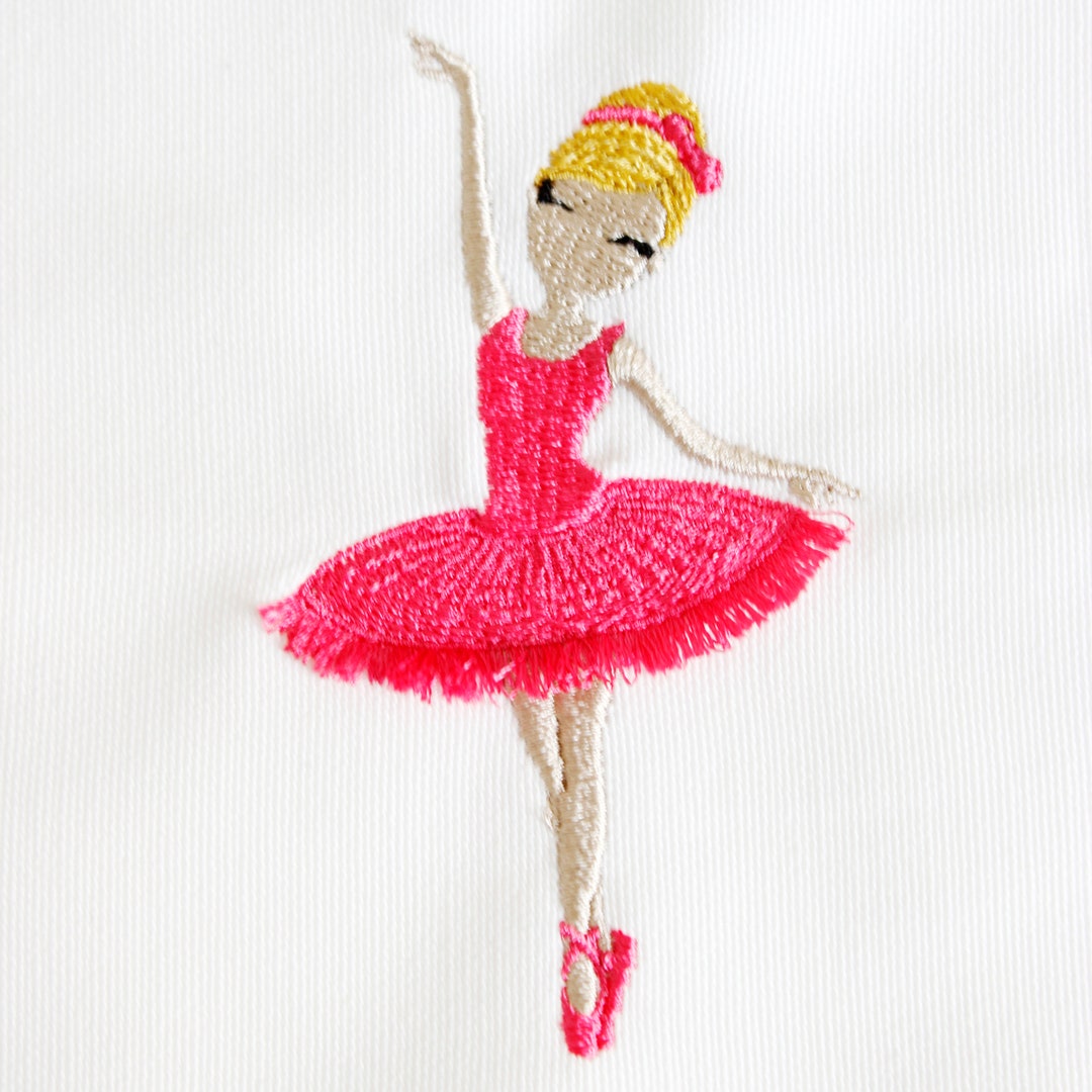 Fluffy Fringed Ballerina Design,4 Size, Fringe Machine Embroidery ...
