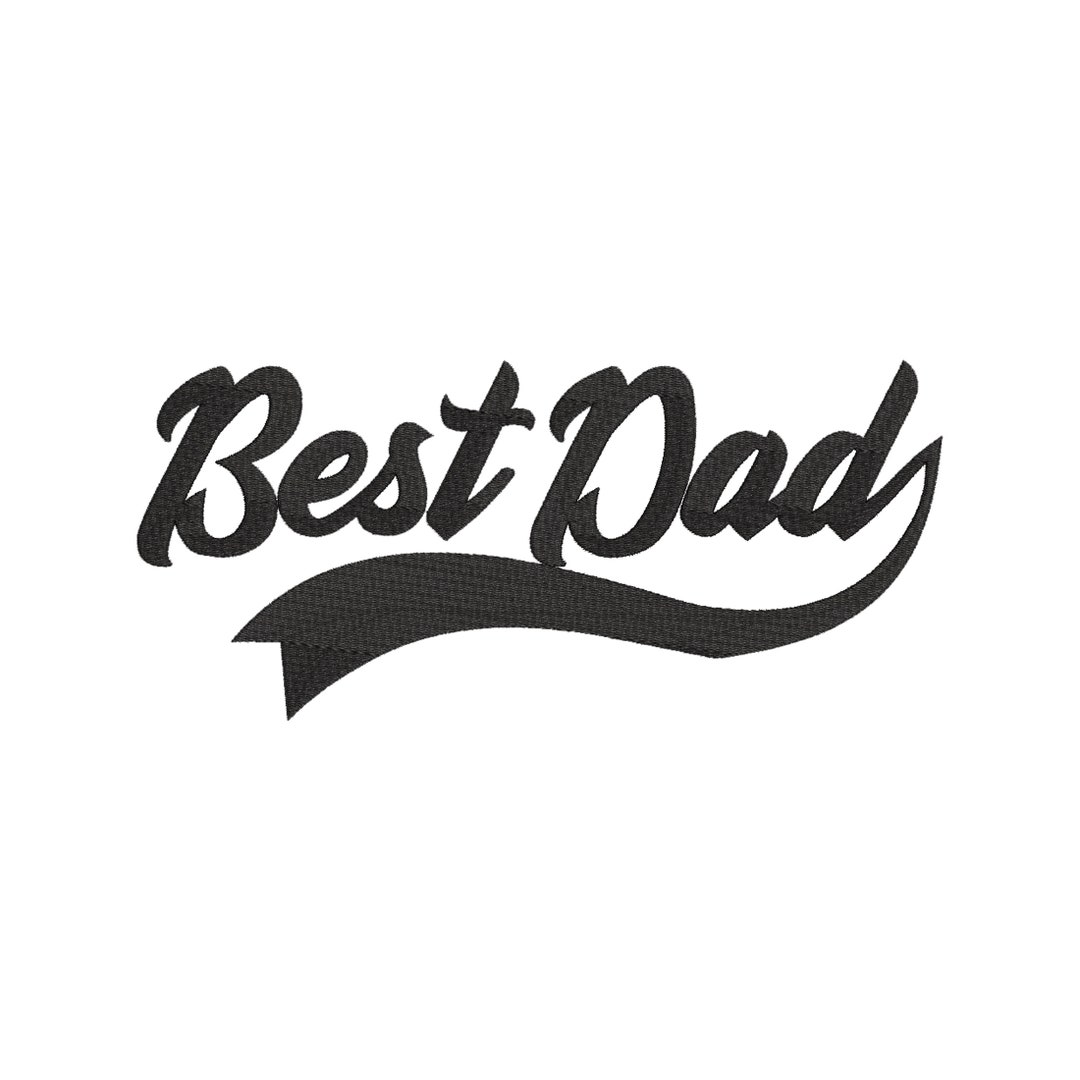 Mini to Large Retro Best Dad Embroidery Design, 15 Sizes, Best Dad ...