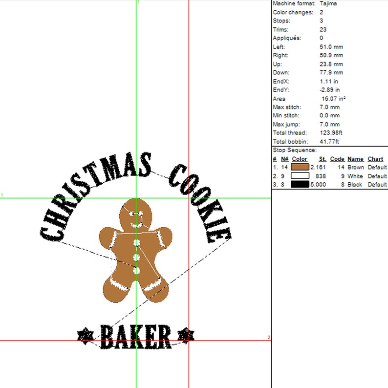 Christmas Baking Embroidery Design, 5 Size, Christmas Cookie Embroidery ...