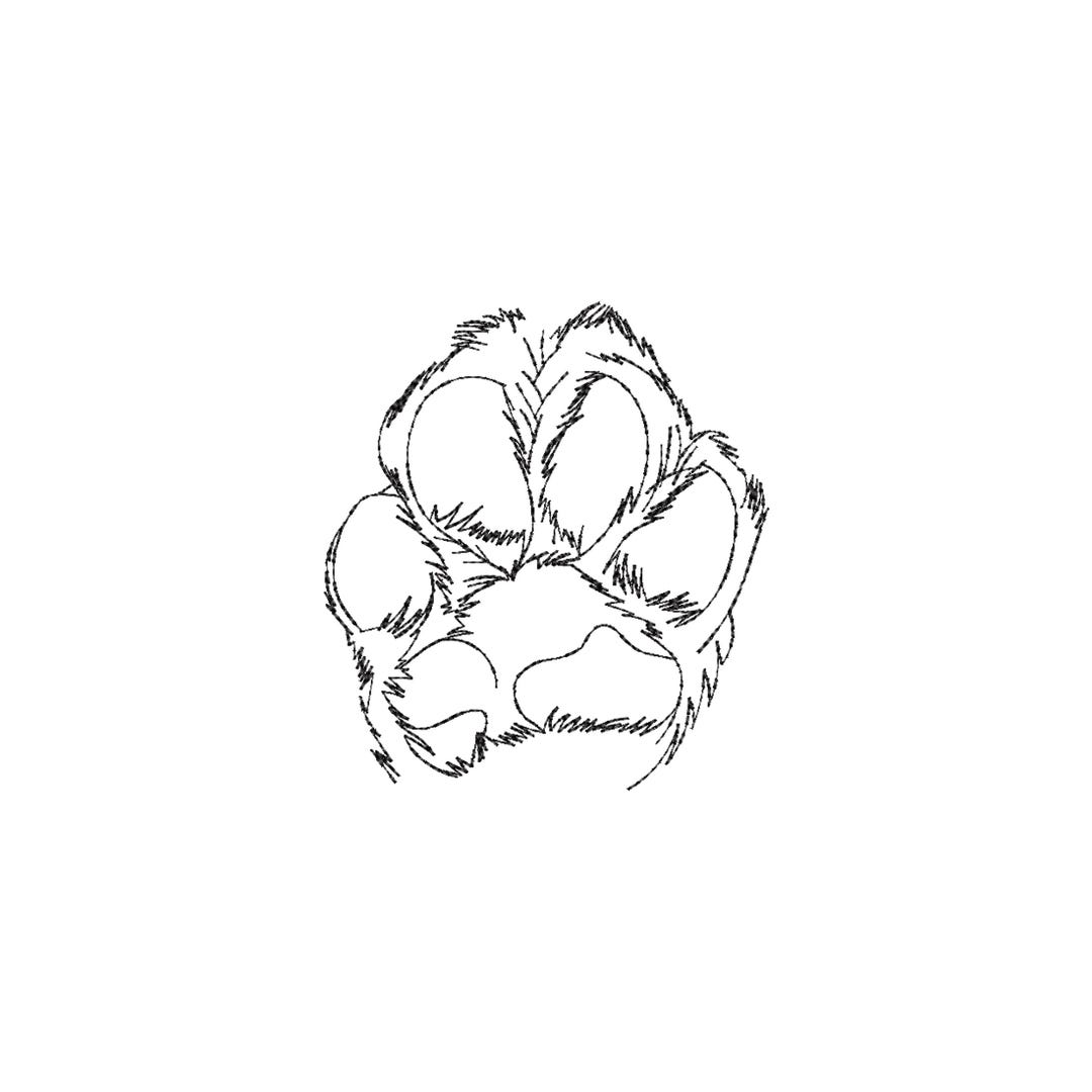 Quick Run Stitch Paw Embroidery Design, 10 Size, Paw Dog Machine ...