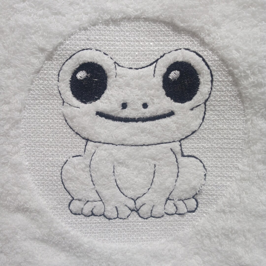 Embossed Frog Embroidery Design, 13 Sizes, Cute Frog Machine Embroidery ...