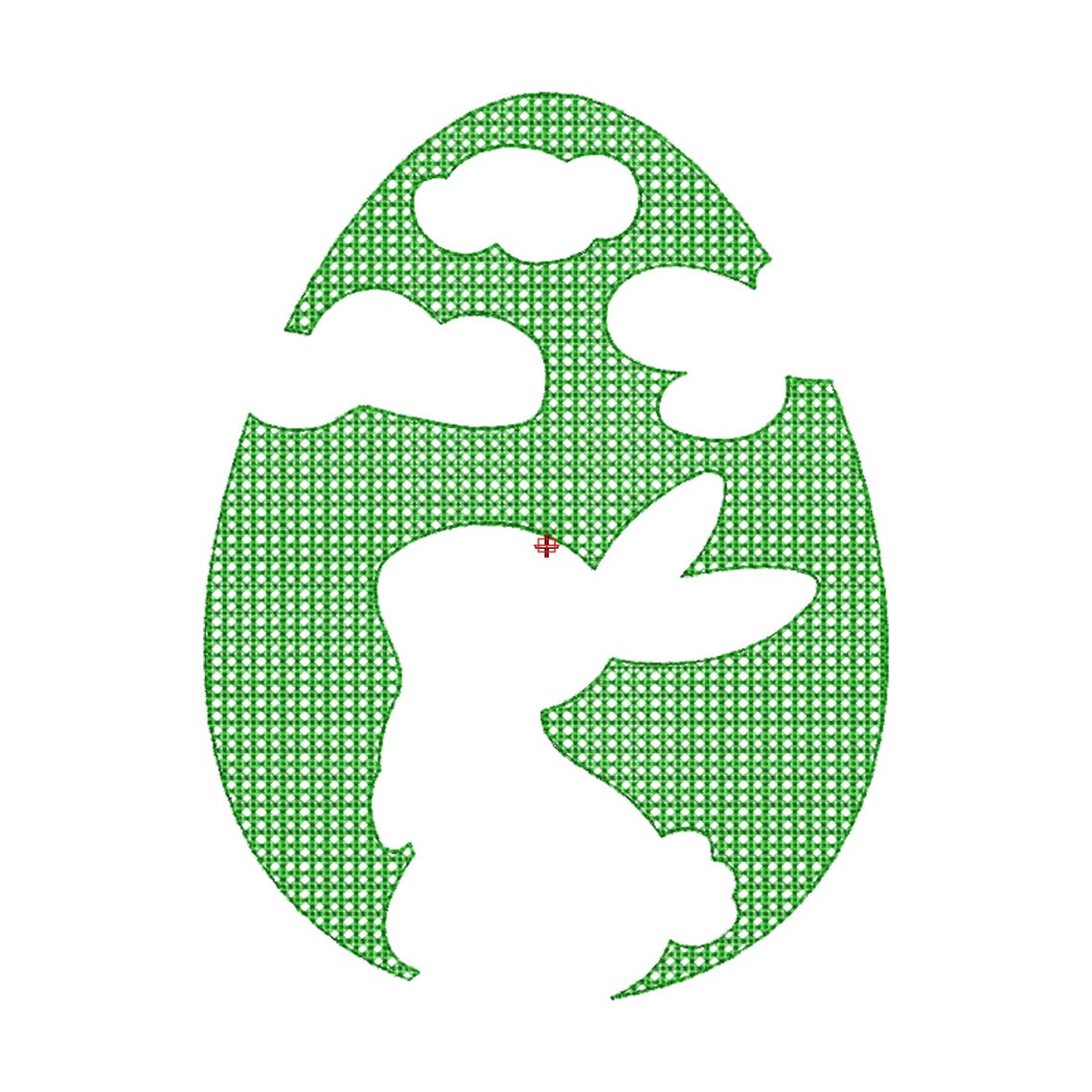 Embossed Easter Bunny Embroidery Design, 17 Sizes, Rabbit in Easter Egg ...