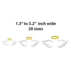 Mini Angel Wings Machine Embroidery Design, 20 Sizes, Mini Angel ...