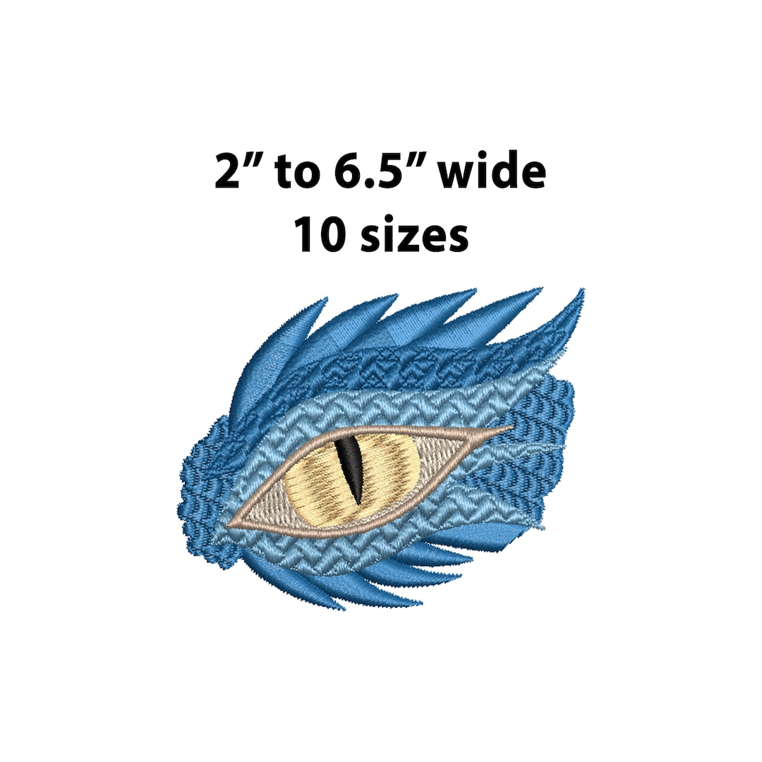 Mini to Large Dragon Eye Embroidery Design, 10 Sizes, Dragon Eye ...