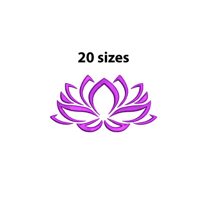 Lotus Embroidery Design - Etsy