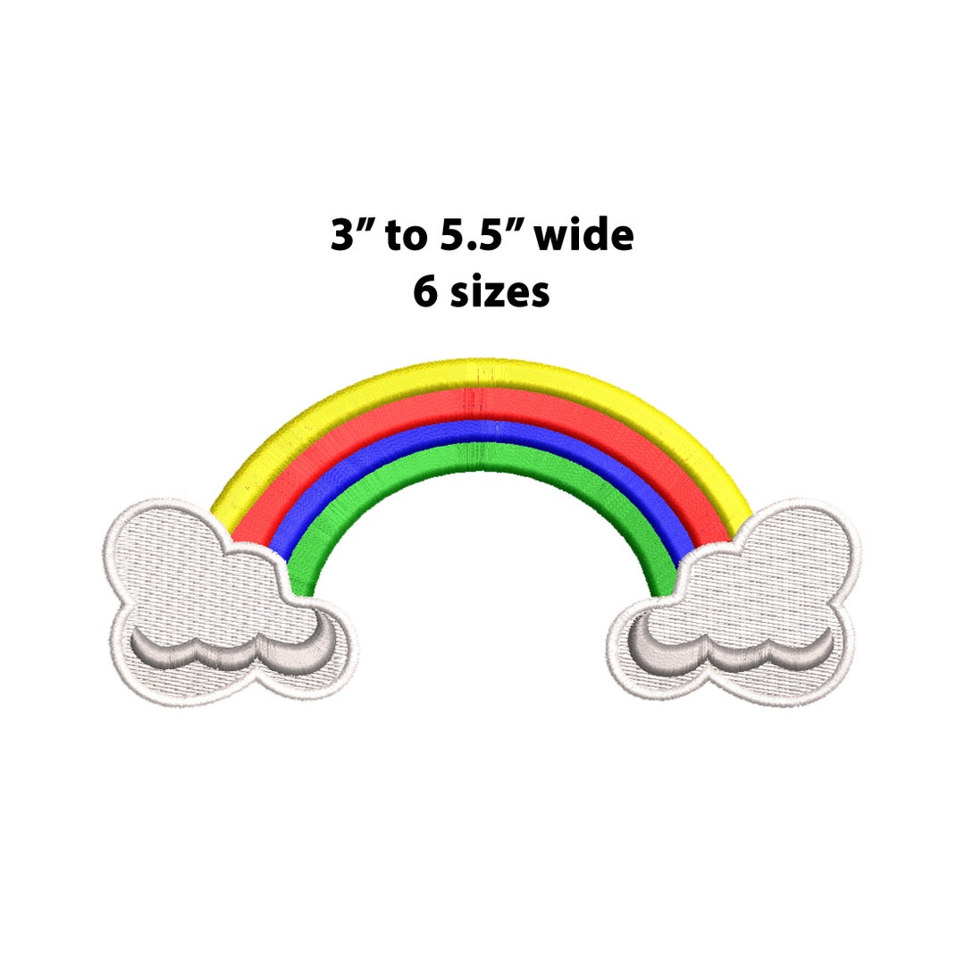 Rainbow Embroidery Design, 6 Sizes, Baby Rainbow Machine Embroidery ...