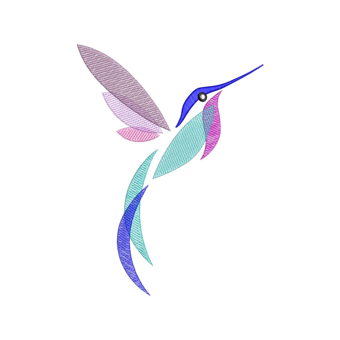 Light Sitich Flying Bird Embroidery Design, 12 Sizes, Hummingbird ...