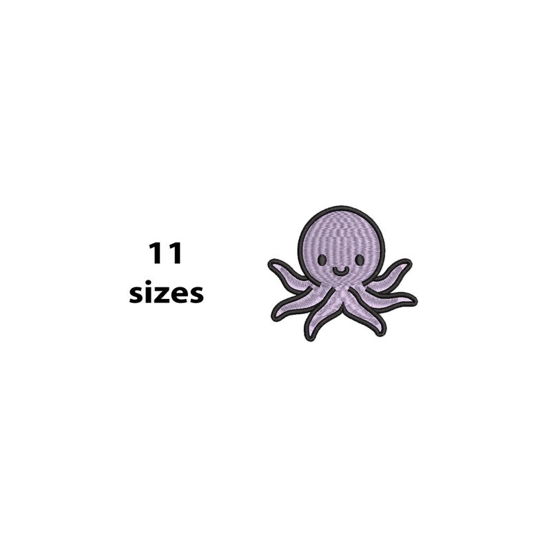 Mini Octopus Machine Embroidery Design, 11 Sizes, Ocean Animal ...