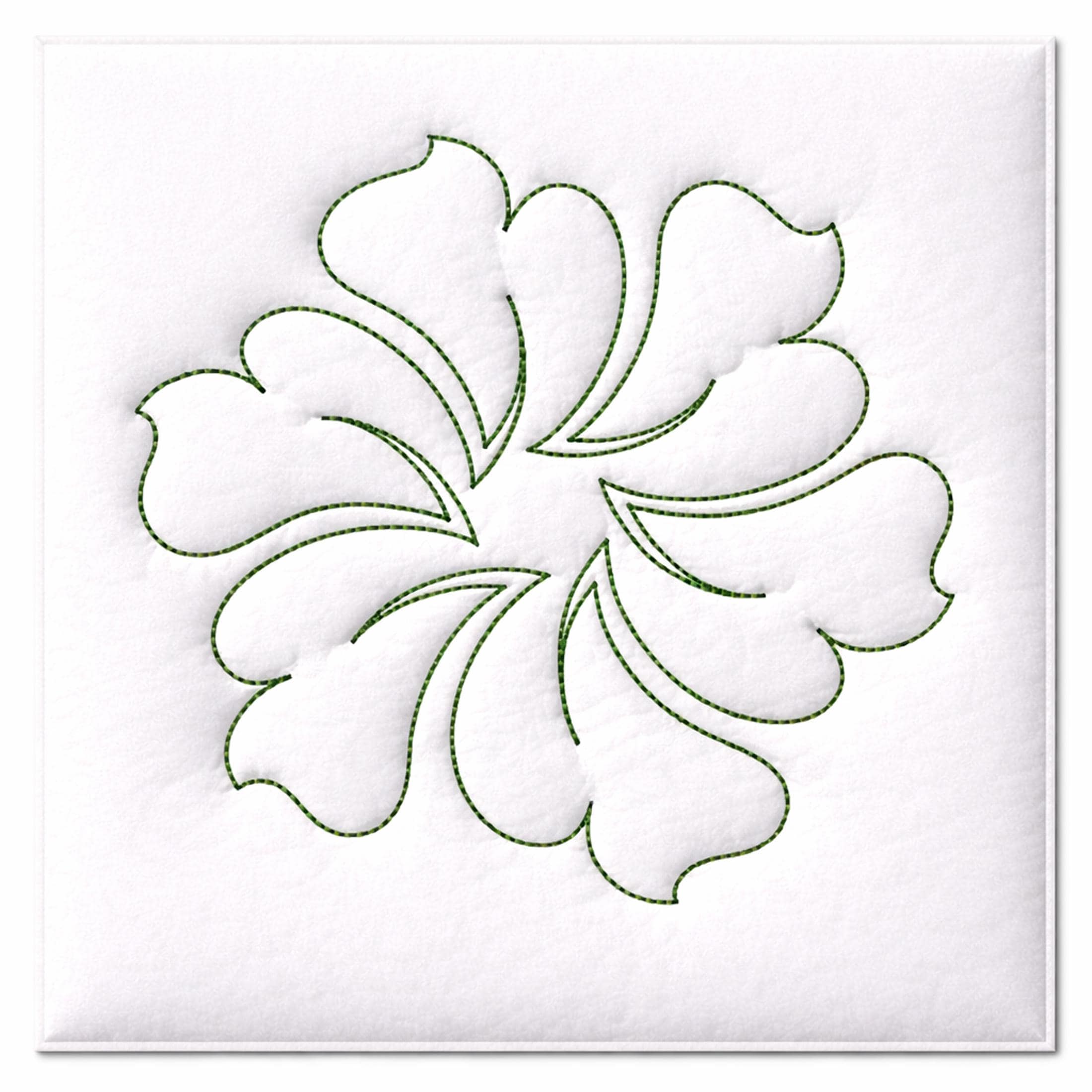 Flower Stipple Quilt Block Machine Embroidery Design, 20 Sizes, Flower ...