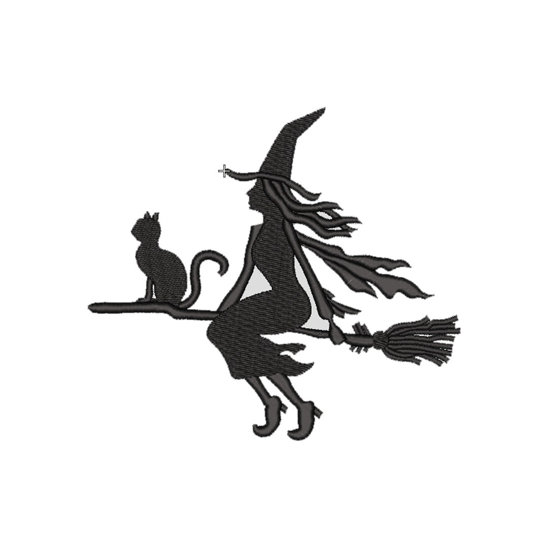 5 Size Halloween Witch Machine Embroidery Design, Mini Witch, Halloween ...