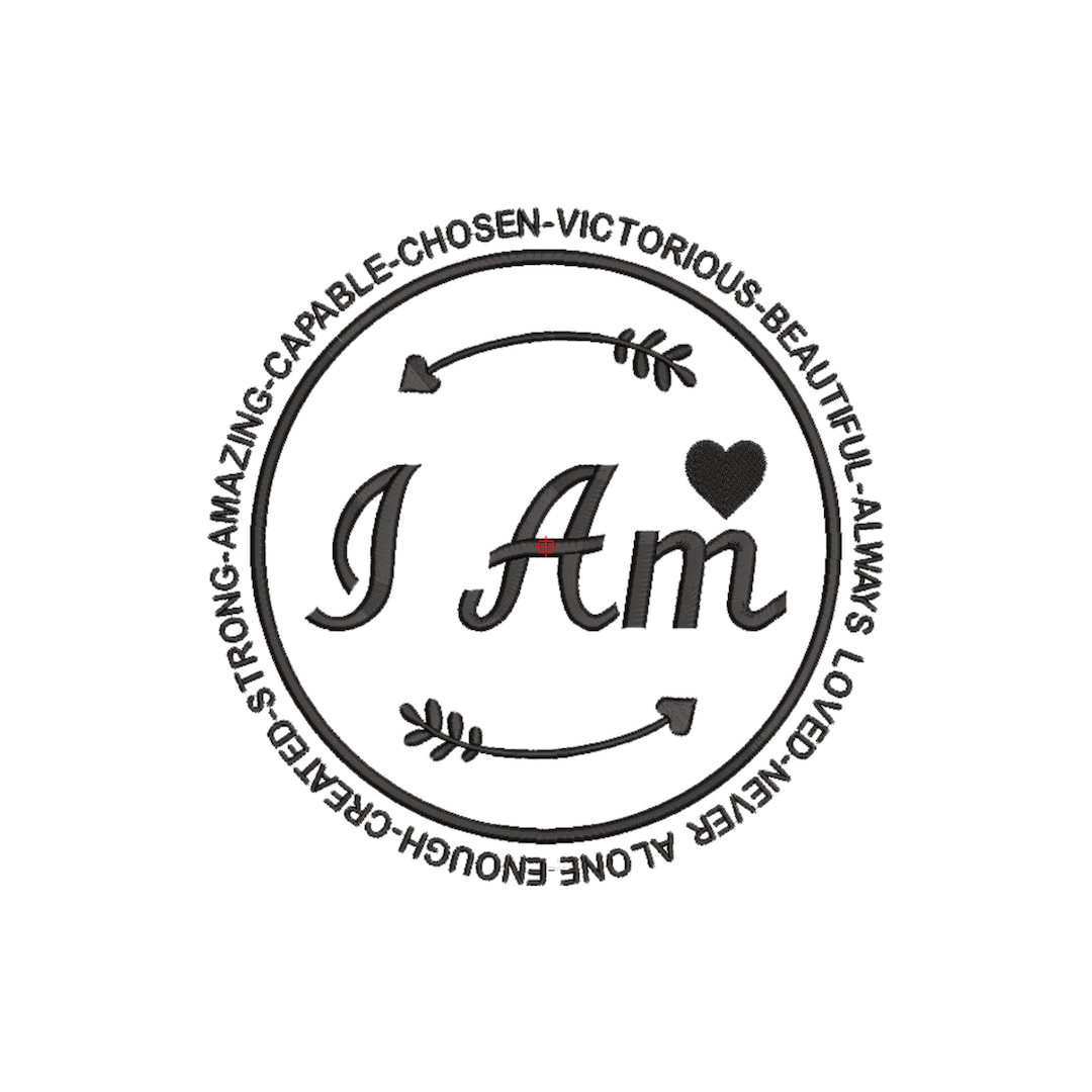 I Am Inspiration Embroidery Design, 10 Sizes, Self Belive Machine ...
