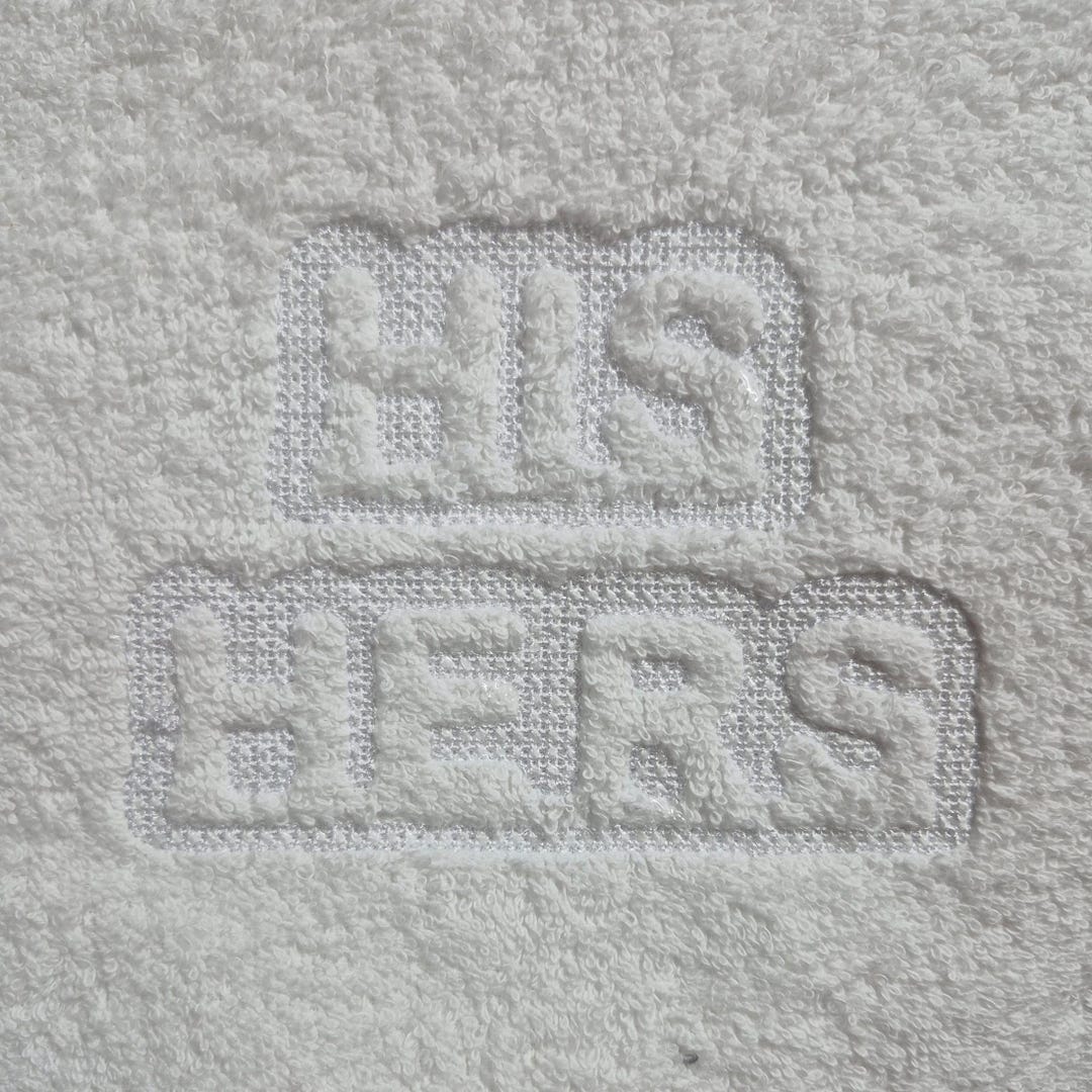 Embossed Towel His and Hers Eembroidery Designs, 10 Sizes, Great for ...