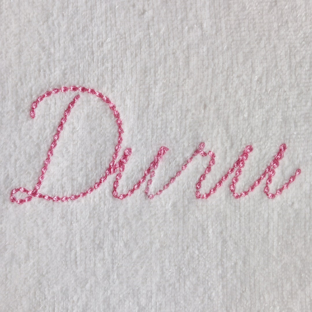 Hand Stitch Effect FONT Machine Embroidery Design, 7 Sizes, A-Z 0-9 ...