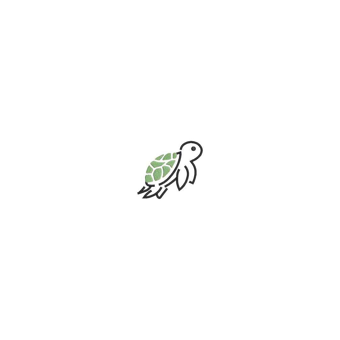 Mini Sea Turtle Machine Embroidery Design, 10 Sizes, Ocean Animal ...