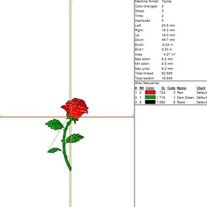 Rose Embroidery Design, 7 Sizes, Mini Rose Machine Embroidery Design ...