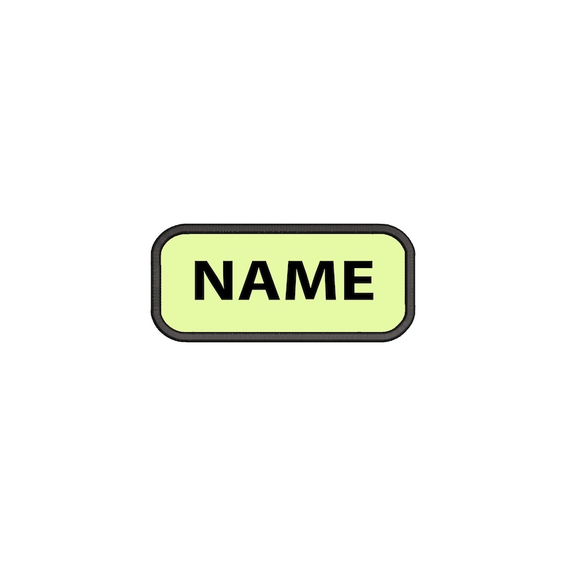 Applique Rectangle Name Tag Frame Embroidery Design, 7 Sizes, Rectangle ...