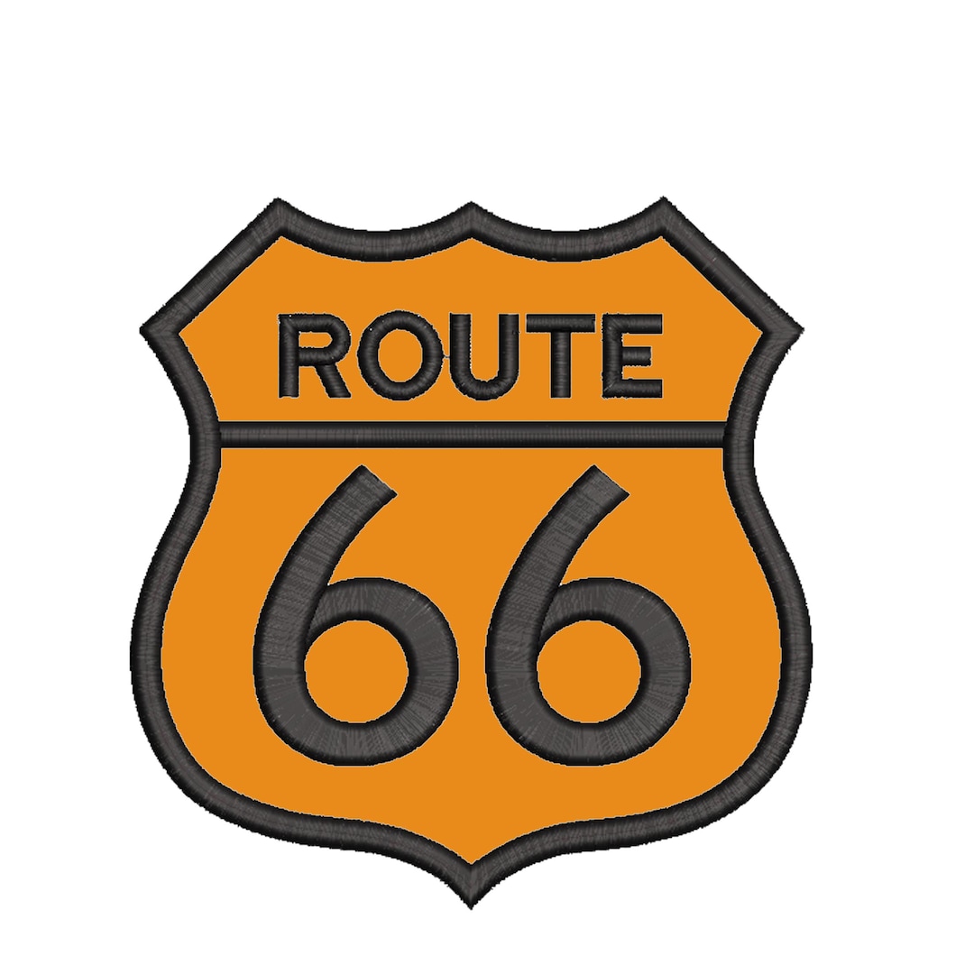 Route 66 Applique Embroidery Design, 14 Sizes, Route 66 Patch Machine ...