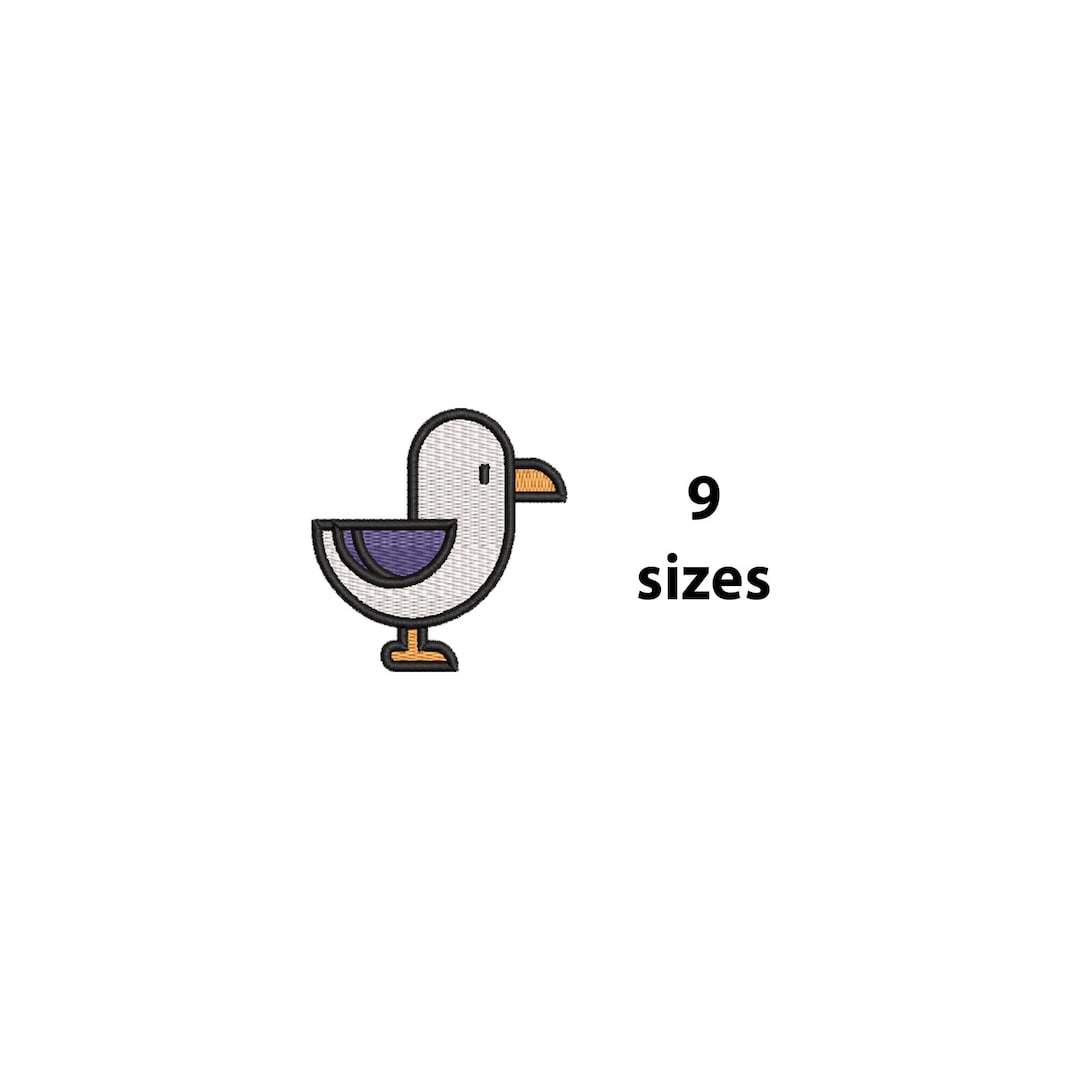 Mini Seagull Embroidery Design, 9 Sizes, Mini Seagull Machine ...