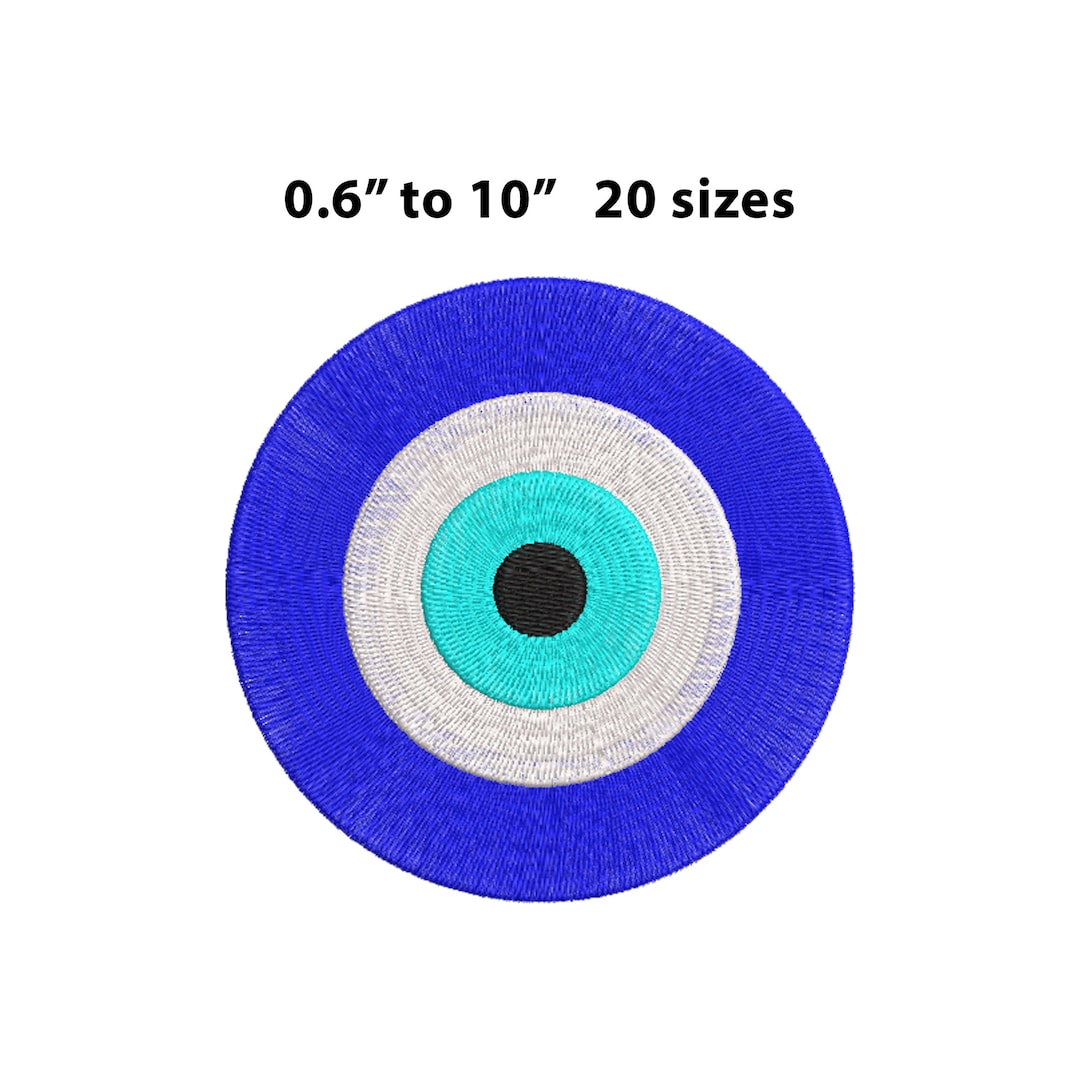 Mini to Large Evil Eye Embroidery Design, 20 Sizes, Evil Eye Machine ...