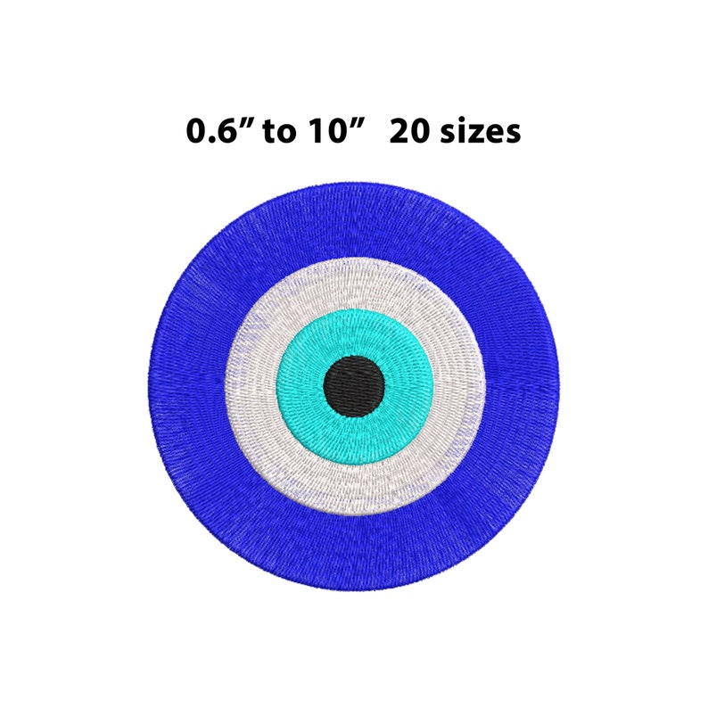 Mini to Large Evil Eye Embroidery Design, 20 Sizes, Evil Eye Machine ...