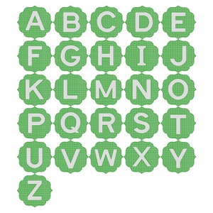 Embossed Machine Embroidery Alphabet, Monogram Towel Font, 5 Sizes, A-Z ...