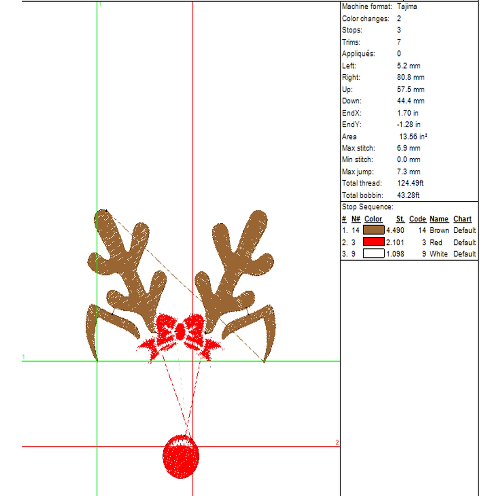Personalized Sibling Matching Reindeer Machine Embroidery Design, 5 ...
