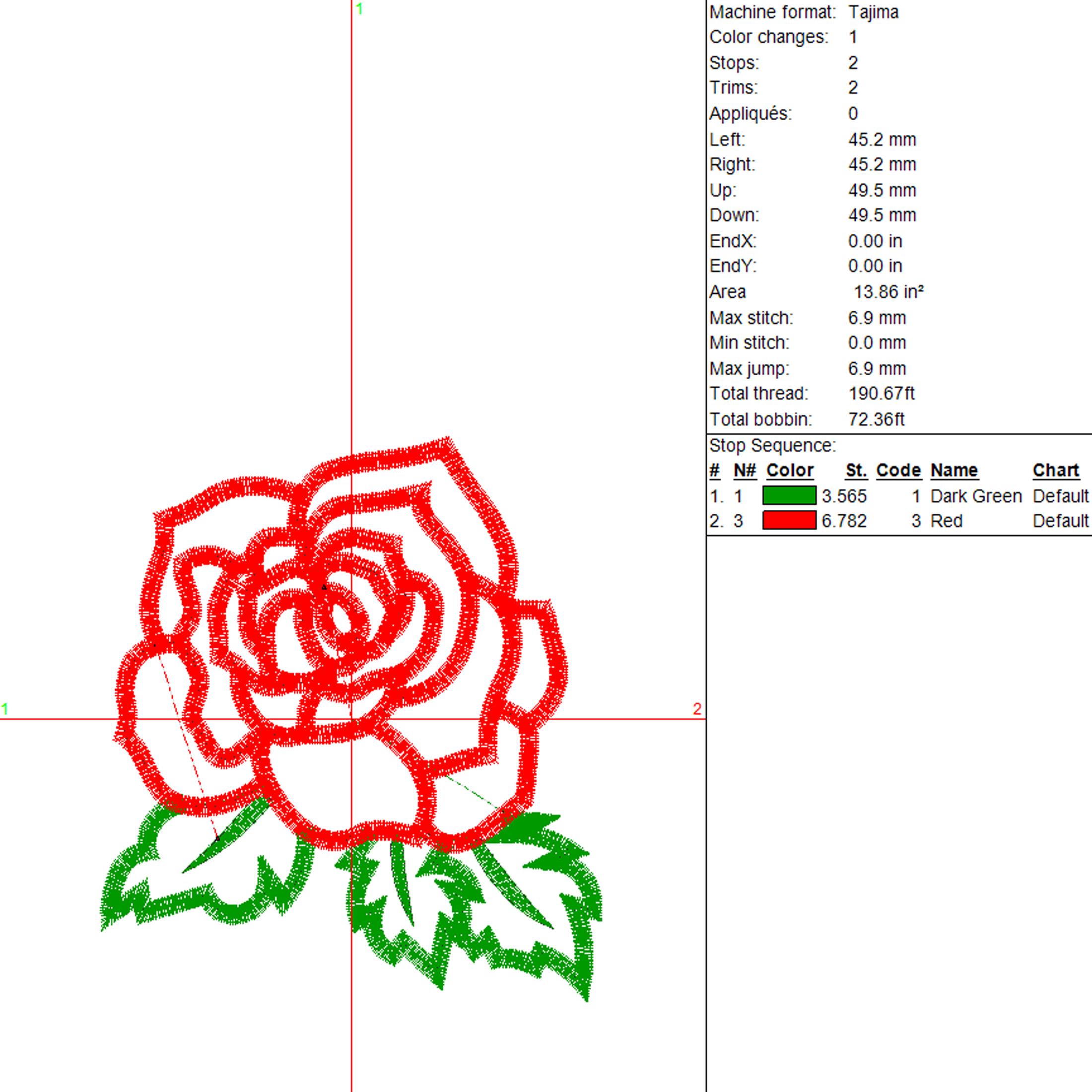 Rose Outline Embroidery Design, 16 Sizes, Rose Machine Embroidery ...