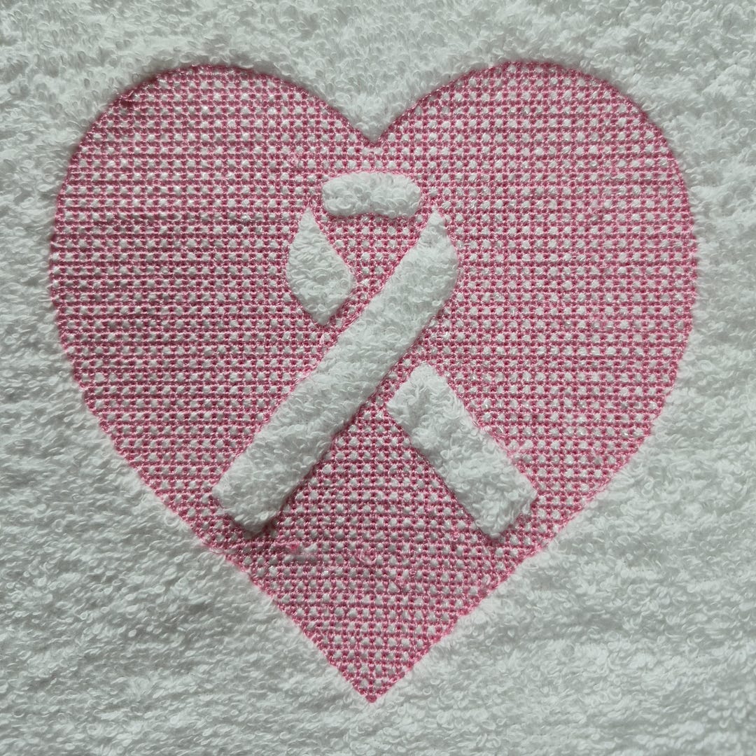 Embossed Cancer Awareness Ribbon Machine Embroidery Design, 16 Sizes ...