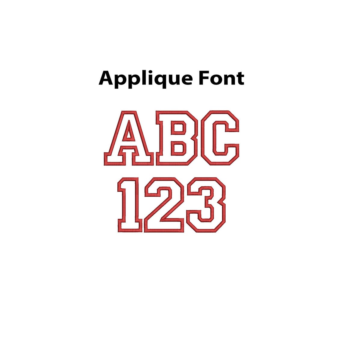 Collage Applique Font Machine Embroidery Design, 8 Sizes, Applique ...