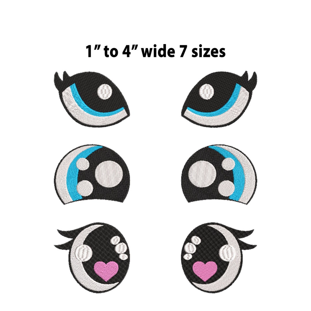 Plushie Felt Eyes Embroidery Design, 7 Sizes, Animal Eyes Machine ...