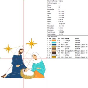 Nativity Embroidery Design, 8 Sizes, Nativity Manger Scene Machine ...