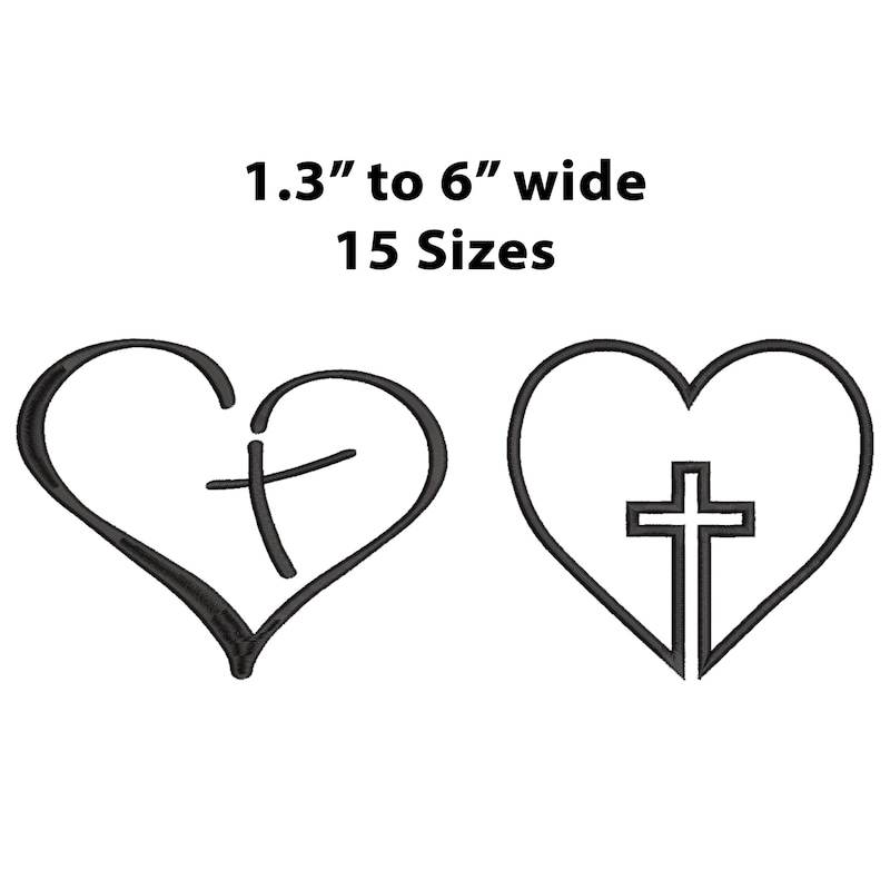 Cross and Heart - Etsy