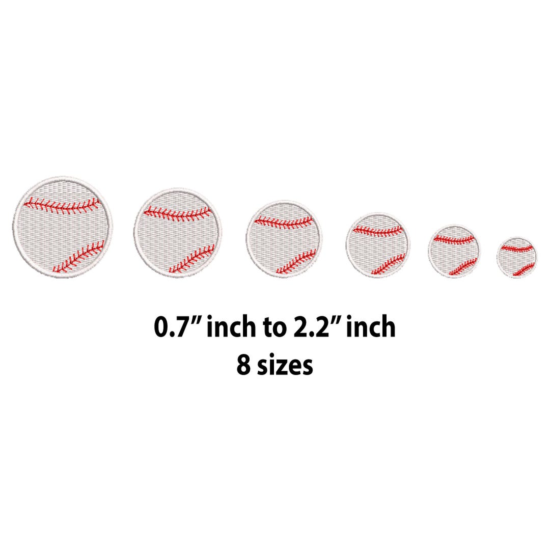 Mini Baseball Ball Embroidery Design, 8 Sizes, Softball Ball Machine ...