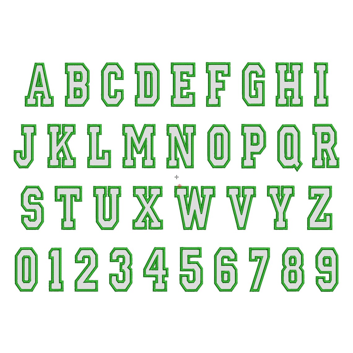 Narrow Sport Alphabet Applique Design Machine Embroidery Font, 8 Sizes ...