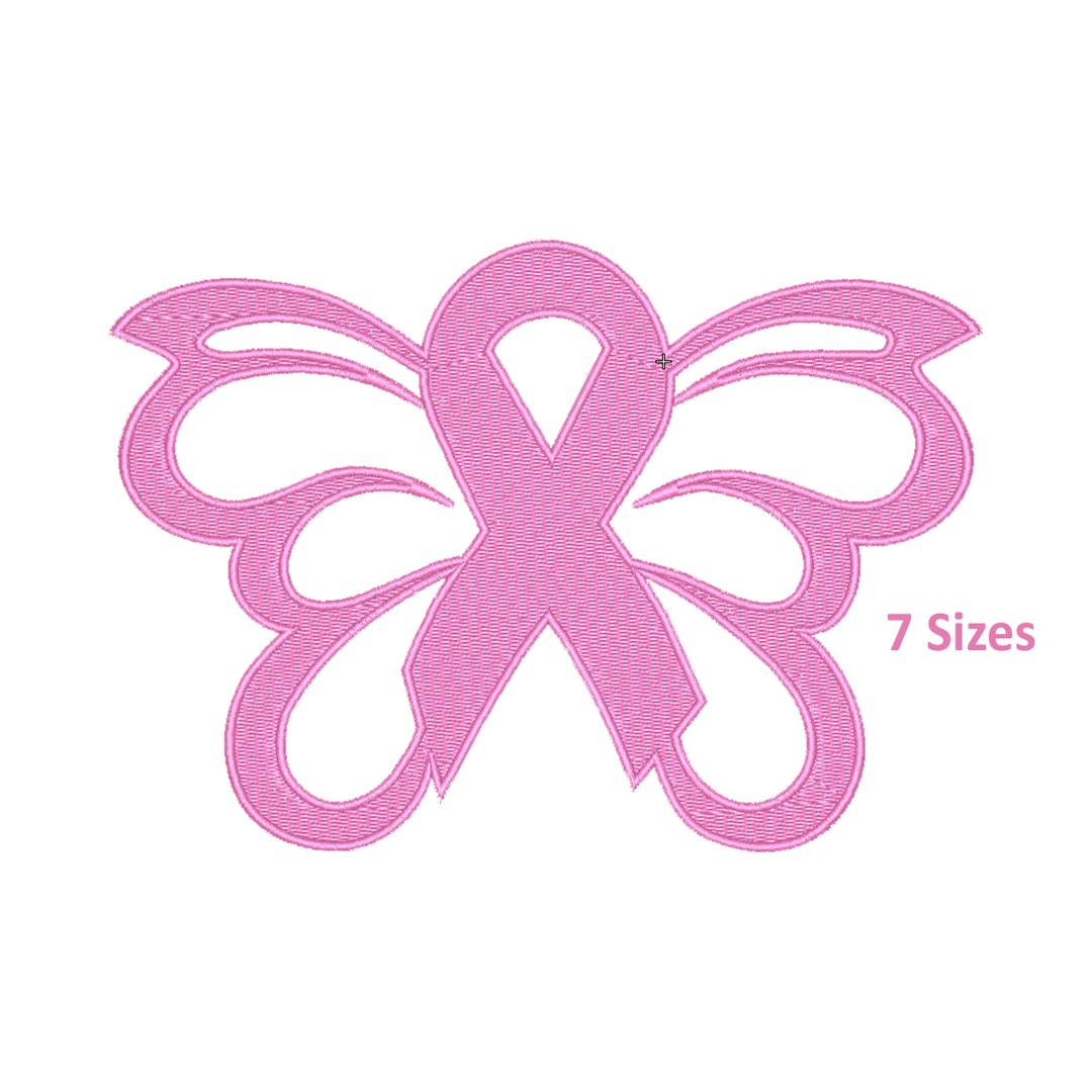 Cancer Awareness Ribbon Machine Embroidery Design, 7 Sizes, Breast ...