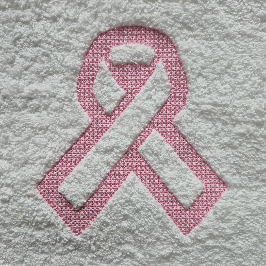 Embossed Cancer Awareness Ribbon Machine Embroidery Design, 20 Sizes ...